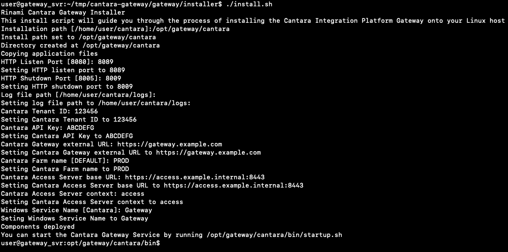 Gateway Installation Script